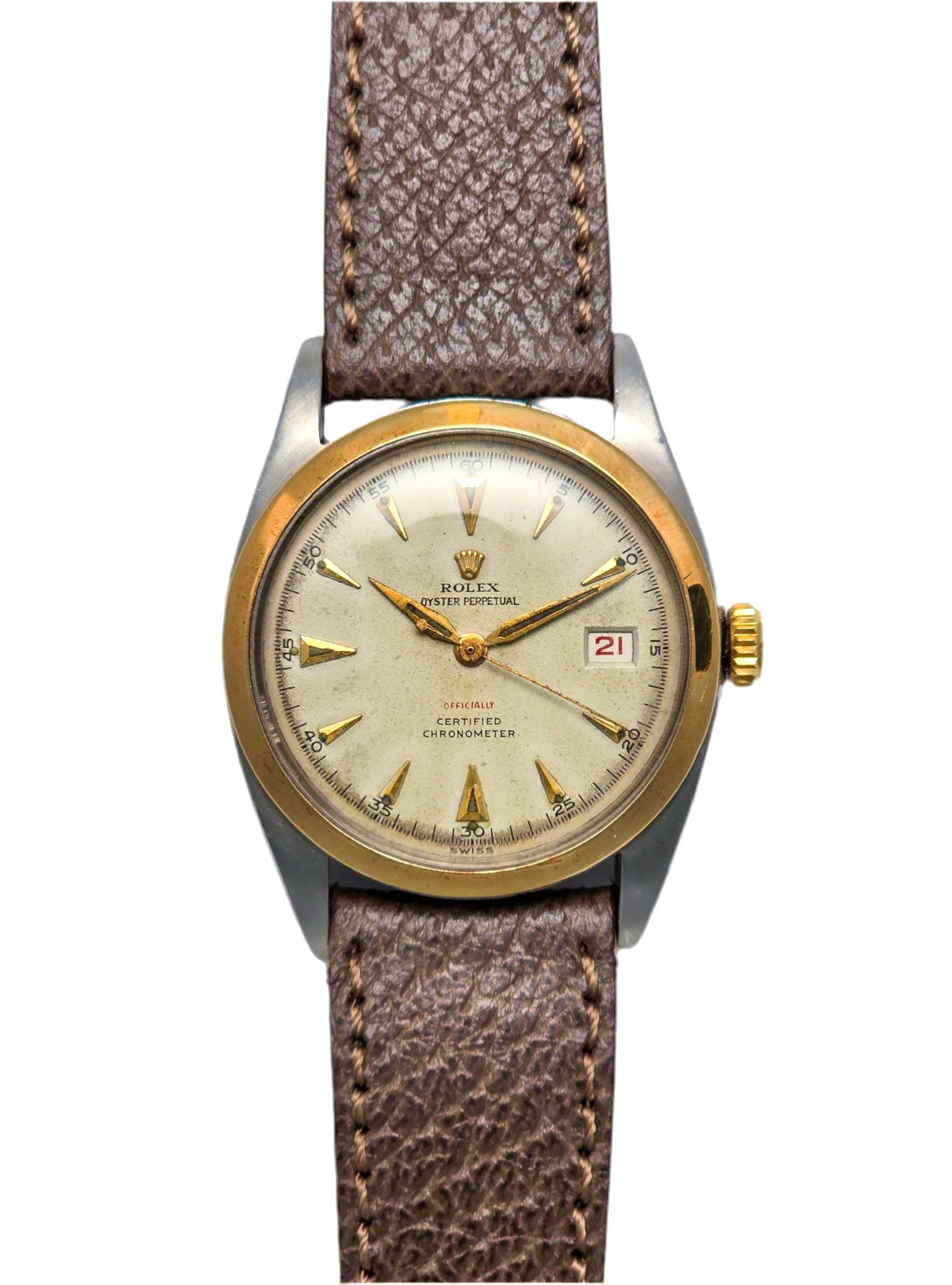 Rolex 6104 “Ovettone” steel & gold – Luxo Time Firenze